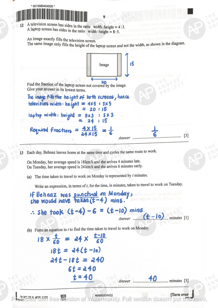 2022 O-LEVEL E MATH PAPER 1 SOLUTION - The Annexe Project - Educational ... 2022 O-LEVEL E MATH PAPER 1 SOLUTION - The Annexe Project - Educational ...