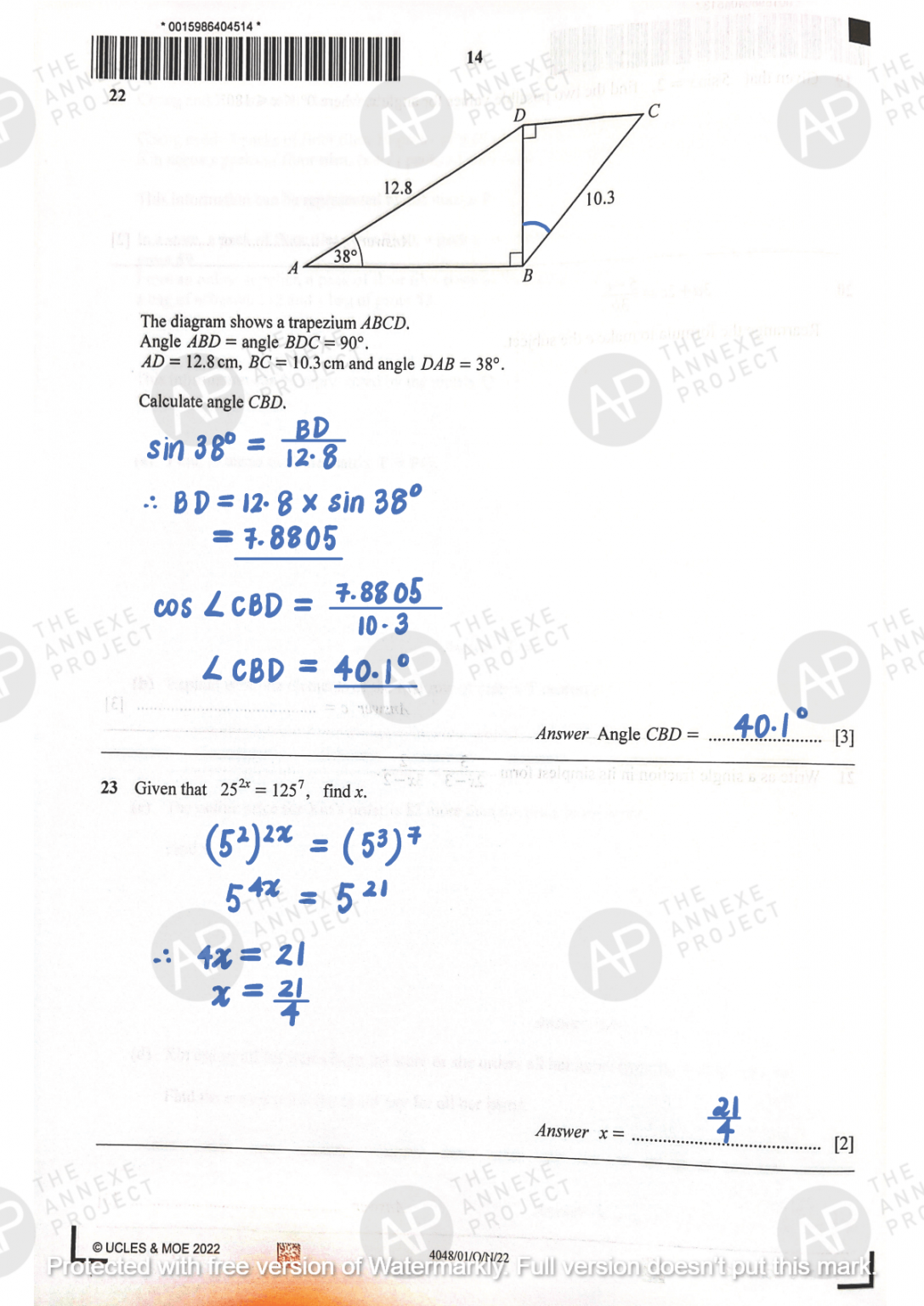 2022 O-LEVEL E MATH PAPER 1 SOLUTION - The Annexe Project - Educational ... 2022 O-LEVEL E MATH PAPER 1 SOLUTION - The Annexe Project - Educational ...